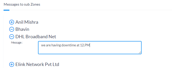Displaying messages to subzones - Documentation - Jaze ISP Manager